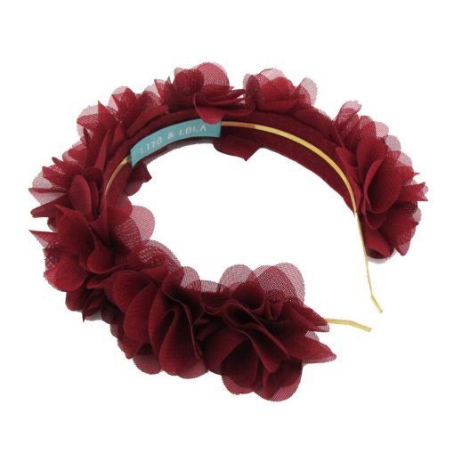 Diadema Pompones Verdes y Rosas - Lito & Lola