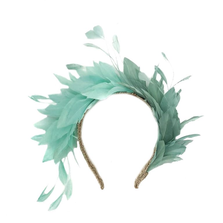 Diadema Pompones Verdes y Rosas - Lito & Lola