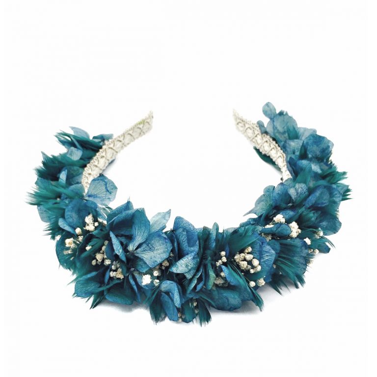 Diadema Pompones Verdes y Rosas - Lito & Lola